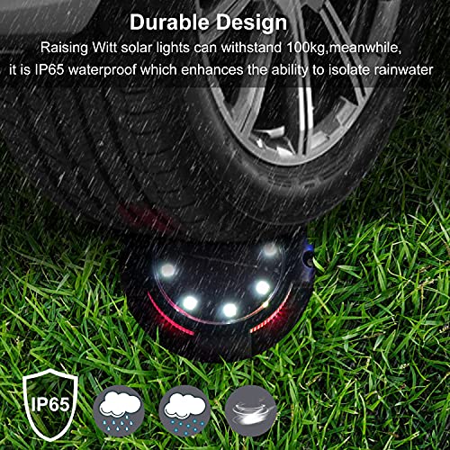 ENASAT Solar Ground Lights | Pathway Lights Outdoor Garden | Decorative RGB LED Disk Powered Waterproof In-ground for Deck Stair Step Lawn Patio Driveway Walkway Yard Decoration(4 Pack)