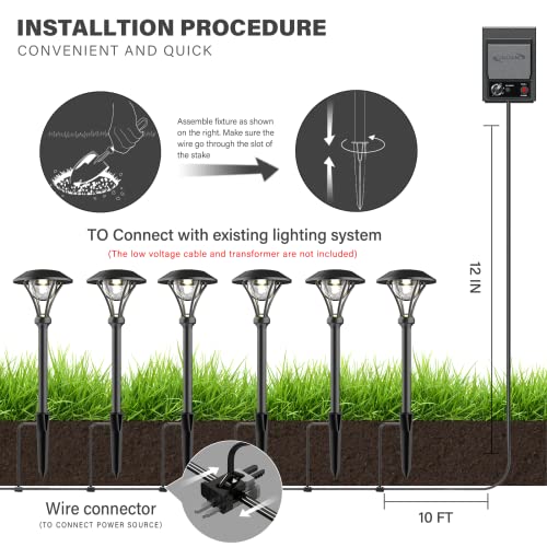 Malibu Celestail LED Pathway Light LED Low Voltage Landscape Lighting Garden Light for Driveway, Yard, Lawn, Pathway, Garden 8406-2104-01