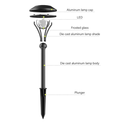 Malibu Celestail LED Pathway Light LED Low Voltage Landscape Lighting Garden Light for Driveway, Yard, Lawn, Pathway, Garden 8406-2104-01