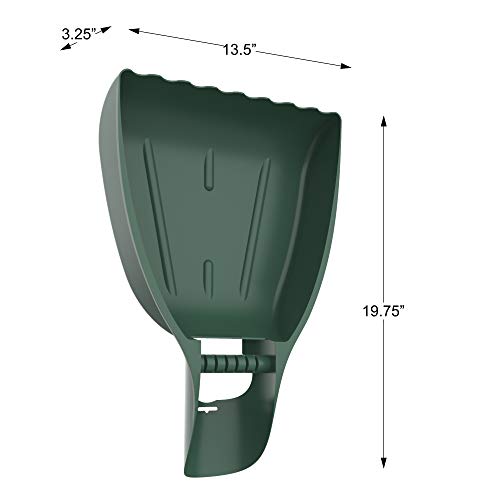 WORX WG430 13 Amp Electric Leaf Mulcher & Pure Garden 50-114 Leaf Hand Rake Lightweight, Durable Grabber Tool for Scooping and Picking Up Leaves, Spreading Mulch, Gardening, and Yard Work, Green