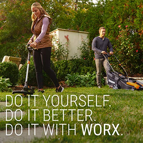 WORX WG430 13 Amp Electric Leaf Mulcher & Pure Garden 50-114 Leaf Hand Rake Lightweight, Durable Grabber Tool for Scooping and Picking Up Leaves, Spreading Mulch, Gardening, and Yard Work, Green