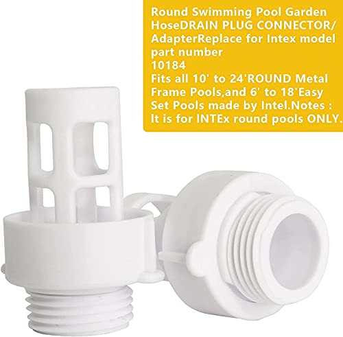 prosocool New 10184 Garden Hose Drain Plug Connector fits for Intex Hose Adapter Round Swimming Pool Drain