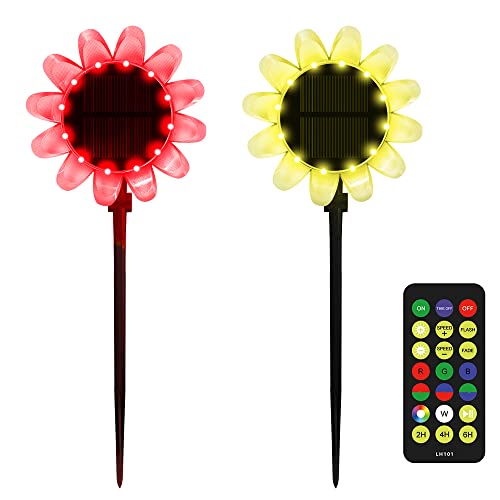 ACALEPH Floating Pool Sunflower Lights 2 Pack, Solar Powered Swimming Pool Lights Sunflower Shape,IP67 Waterproof,LED Night Light Color for Pool Decoration Outdoor DΓ©cor Garden Yard