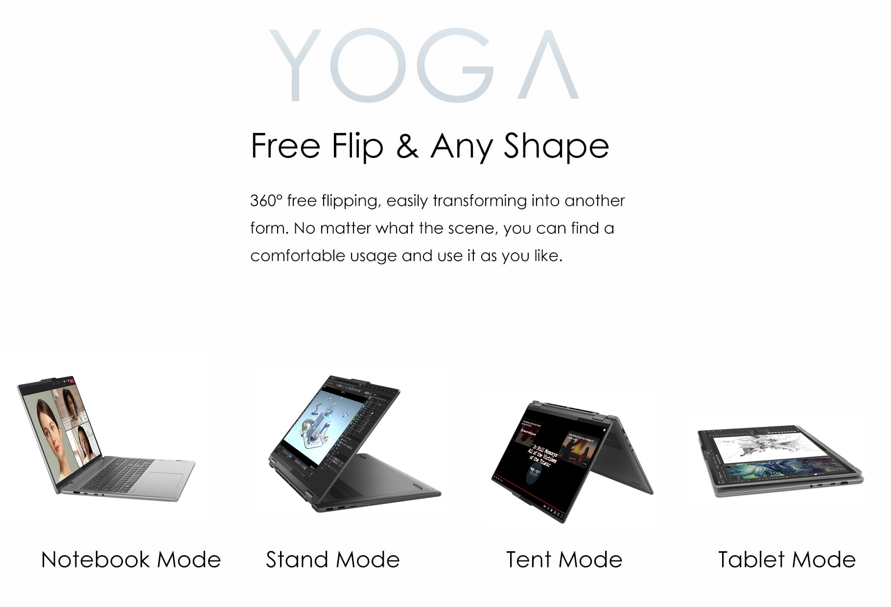 Lenovo Yoga 7i 16" 2-in-1 16:10 WUXGA Touch Screen Laptop, Intel Core i7-1355U, 2 x Thunderbolt, Fingerprint Reader, Backlit KB, Win 11, Storm Grey (16GB RAM | 1TB SSD)