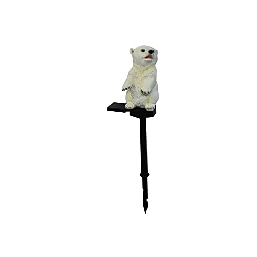 CAMPSLE Outdoor Solar Light, Cute Polar Bear Shape Garden Stake Light, Waterproof Solar LED Light for Walkway Yard Lawn Landscape Path Decoration