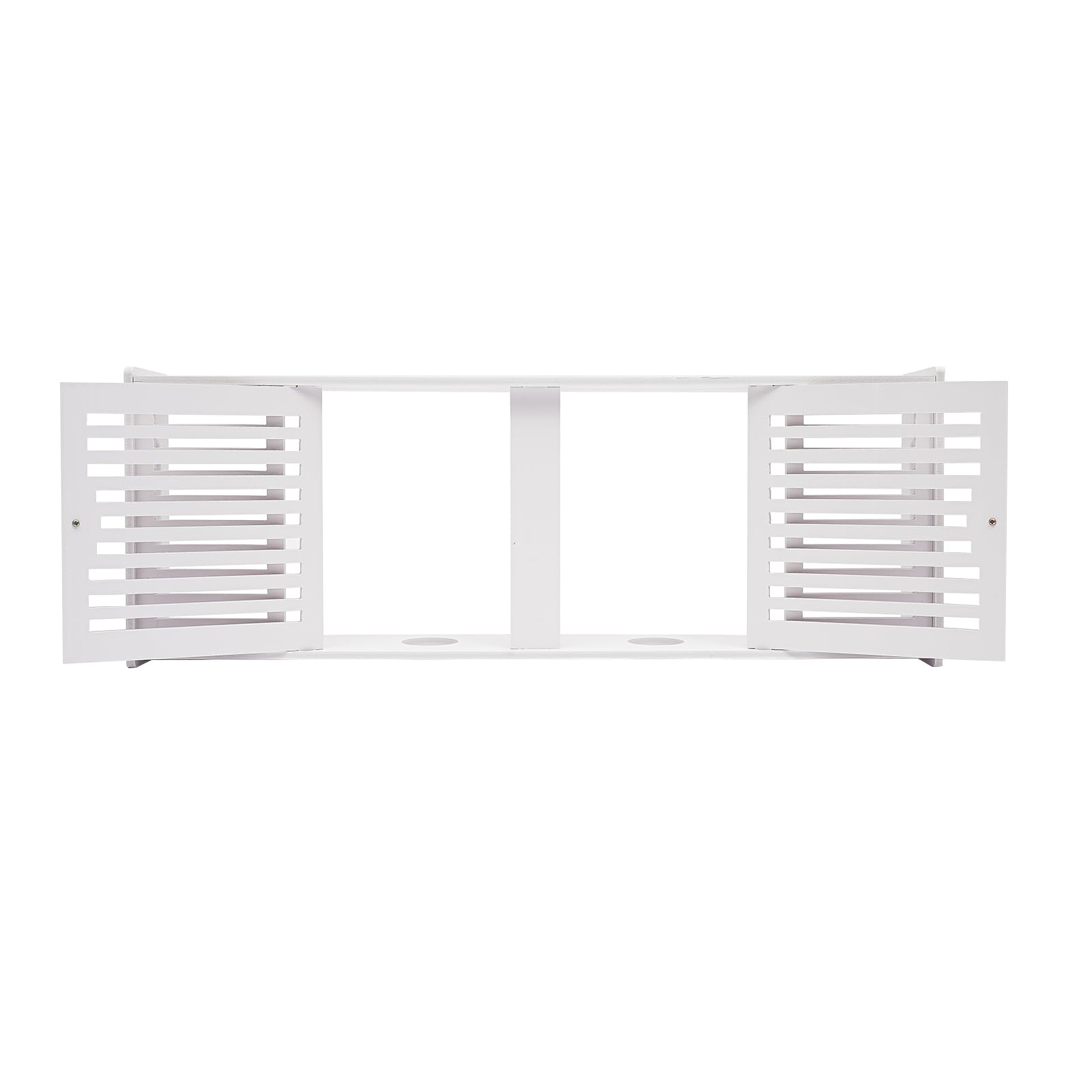 Leblett Wall Mount Router Storage Box,Rectangular White Floating Shelf,Organizer for Toys,Power Plug Storage Box,Multi-Function Storage Rack with Door