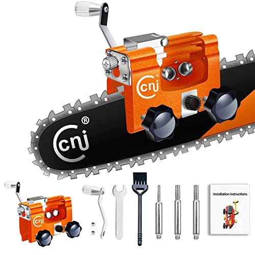 Chainsaw Chain Sharpening Jig, Hand Cranked Chainsaw Chain Sharpening Kit, Portable Fast Crank Chainsaw Sharpener Tool for 4"-22" Chain Saws Electric Saws DIY Lumberjack Garden Worker 【New Version】