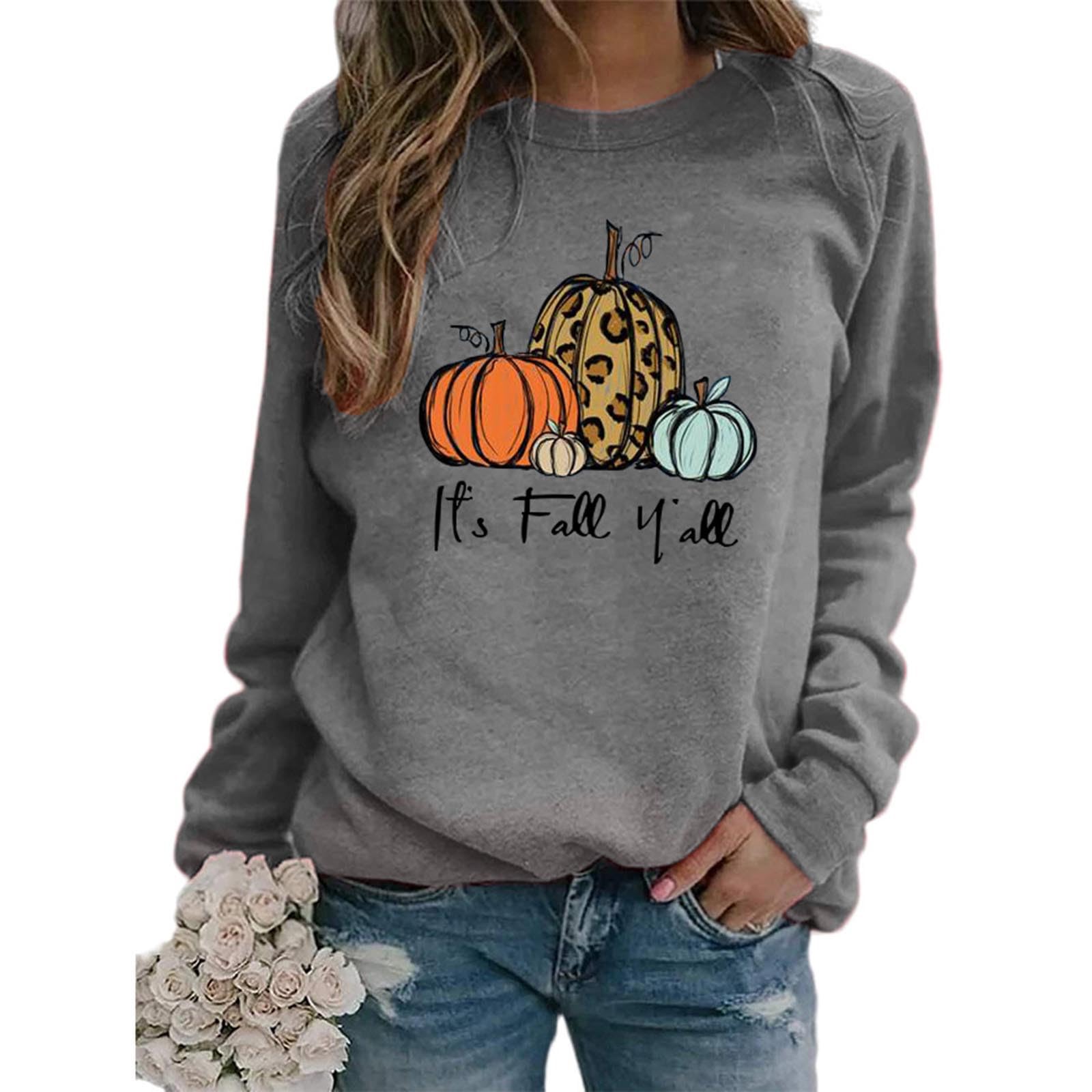 Ceboyel Its Fall Yall Womens Sweatshirts 2023 Long Sleeve Shirts Crew Neck Pullover Tops Cute Funny Clothes Outfits