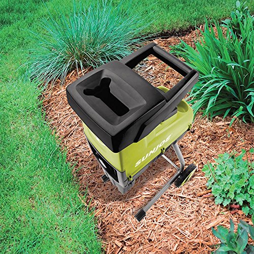 Sun Joe CJ603E 15-Amp 1.7-Inch Cutting Diameter Electric Silent Wood Chipper/Shredder, green