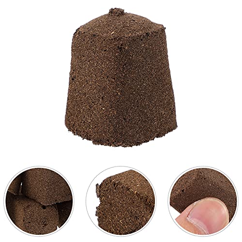 Happyyami 10Pcs Germination Soil Blocks Seedling Soil Block Nursery Soil for Indoors Potting Soil Indoor Plants Seeds Starting Plugs Peat Soil