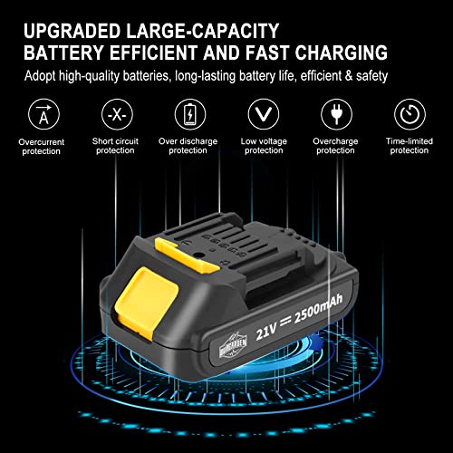 Brushless Mini Chainsaw, 6-Inch Coldless Chainsaw Battery Powered Chainsaw, Small Chainsaw with Security Lock, One- Hand Handheld Electric Chainsaw for Tree Trimming and Branch Pruning Wood Cutting