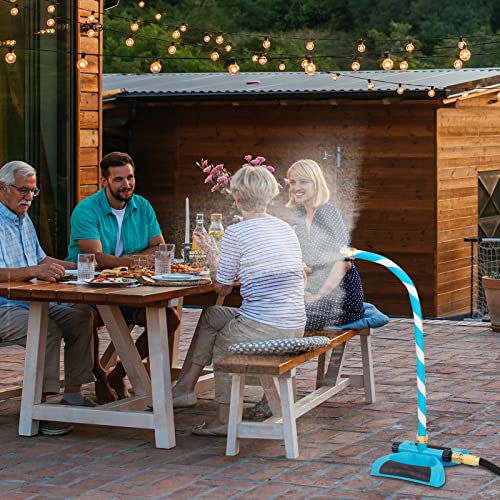 DRNCURN Misters for Outside Patio, Portable Misting Cooling System with Three Spary Nozzles, Stand Flexible&Adjustable Mister for Outdoor Patio Cooling Pool BBQ Kids Water Playing