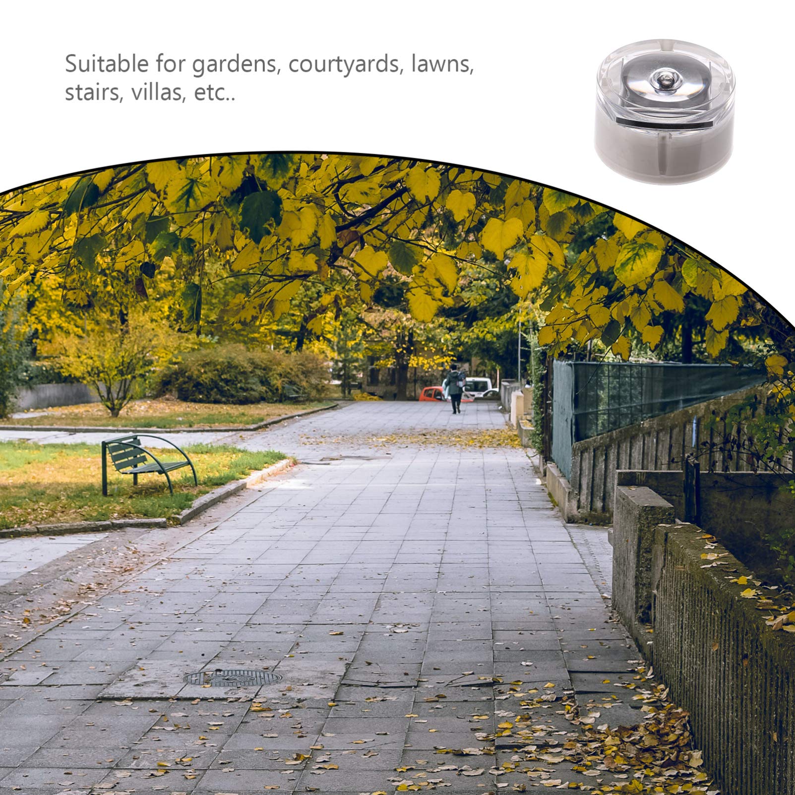 Uonlytech Solar-Powered Yard Lamp Underground Ground Buried Light Outdoor Solar Garden Easy Install Red Waterproof