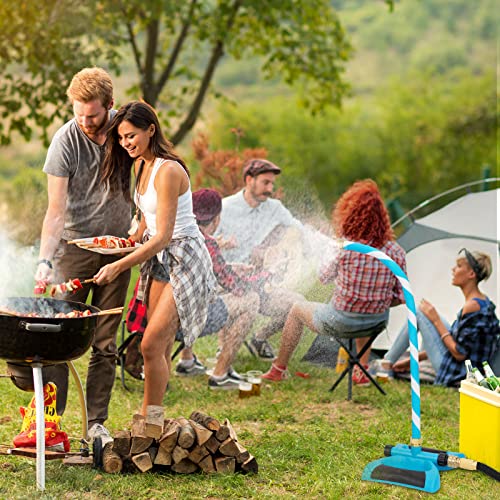 DRNCURN Misters for Outside Patio, Portable Misting Cooling System with Three Spary Nozzles, Stand Flexible&Adjustable Mister for Outdoor Patio Cooling Pool BBQ Kids Water Playing