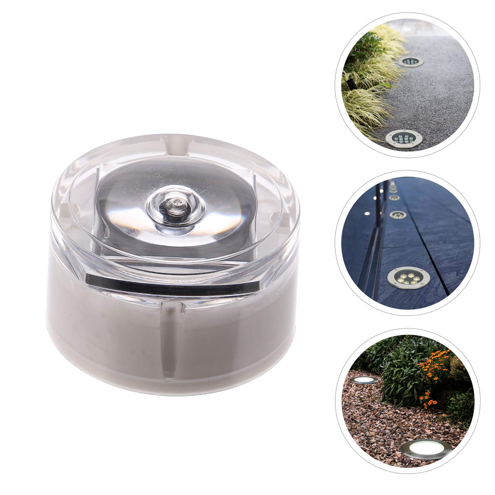 Uonlytech Solar-Powered Yard Lamp Underground Ground Buried Light Outdoor Solar Garden Easy Install Red Waterproof