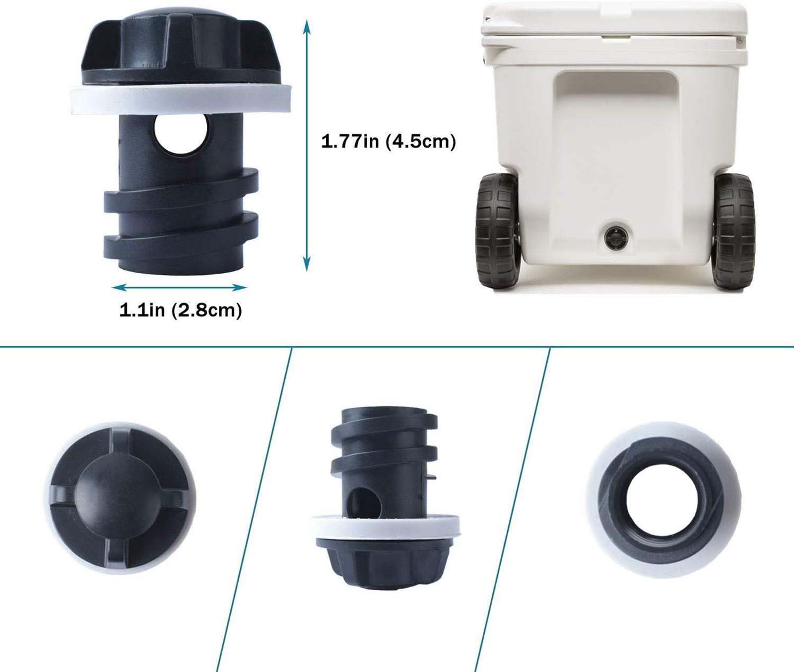 Cooler Plug for YETI,2-Pack Replacement Compatible with YETI RTIC ORCA Roadie and Tundra Coolers,Cooler Accessories for Tank Ice Bucket.