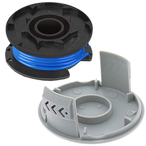 TOPEMAI AC14RL3A String Trimmer Replacement Spool Line 0.065β for Ryobi One+ 18V, 24V, and 40V Cordless Trimmers(8 Spools + 2 522994001 Caps)
