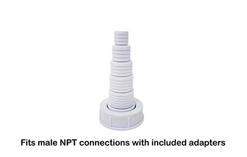 Sealproof Pool Hose Adapter, 30 Configurations, Compatible with Most Pumps, Skimmers, and Filters, White