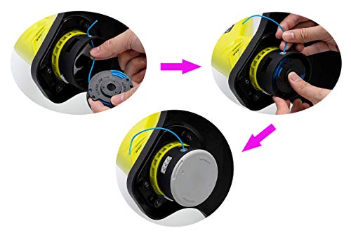 TOPEMAI AC14RL3A String Trimmer Replacement Spool Line 0.065β for Ryobi One+ 18V, 24V, and 40V Cordless Trimmers(8 Spools + 2 522994001 Caps)