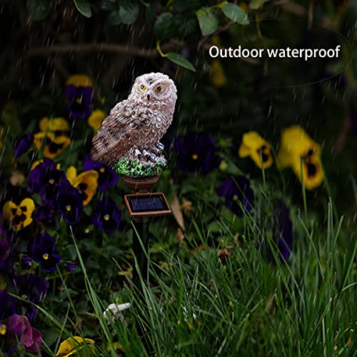 YUEFA Solar owl Light, 3 Pack owl LED Light, Garden owl Outdoor Waterproof,Garden Yard Lawn Landscape Lighting Decoration (Brown)