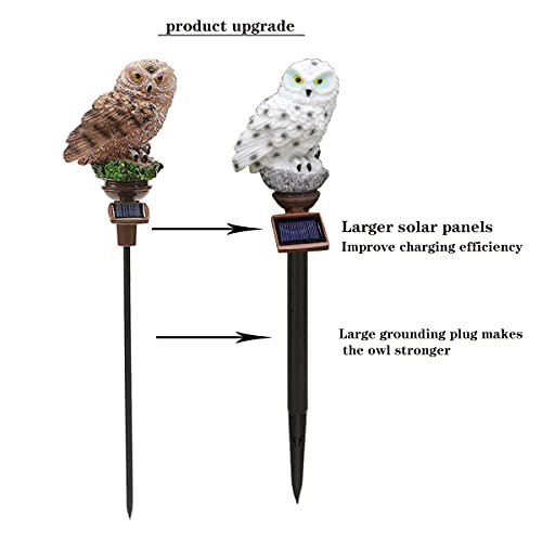 YUEFA Solar owl Light, 3 Pack owl LED Light, Garden owl Outdoor Waterproof,Garden Yard Lawn Landscape Lighting Decoration (Brown)