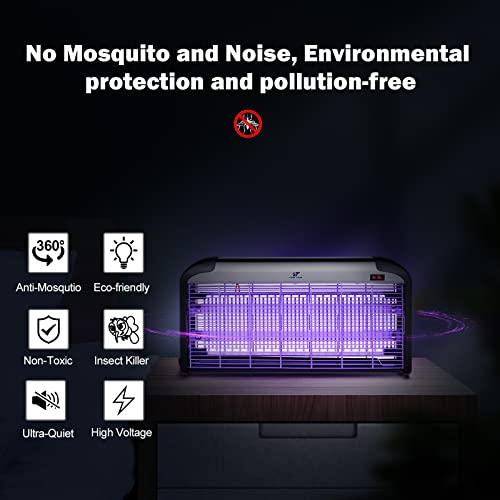 SUPERDRIVE Electric Bug Zapper,Effective 4200V 30W Electronic Indoor Mosquito Zapper Fly Trap Wasp Killer for Mosquito,Fly,Moth,Wasp Insect Killer for Bedroom, Kitchen, Restaurant Indoor Patio Garden