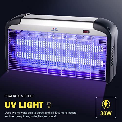 SUPERDRIVE Electric Bug Zapper,Effective 4200V 30W Electronic Indoor Mosquito Zapper Fly Trap Wasp Killer for Mosquito,Fly,Moth,Wasp Insect Killer for Bedroom, Kitchen, Restaurant Indoor Patio Garden