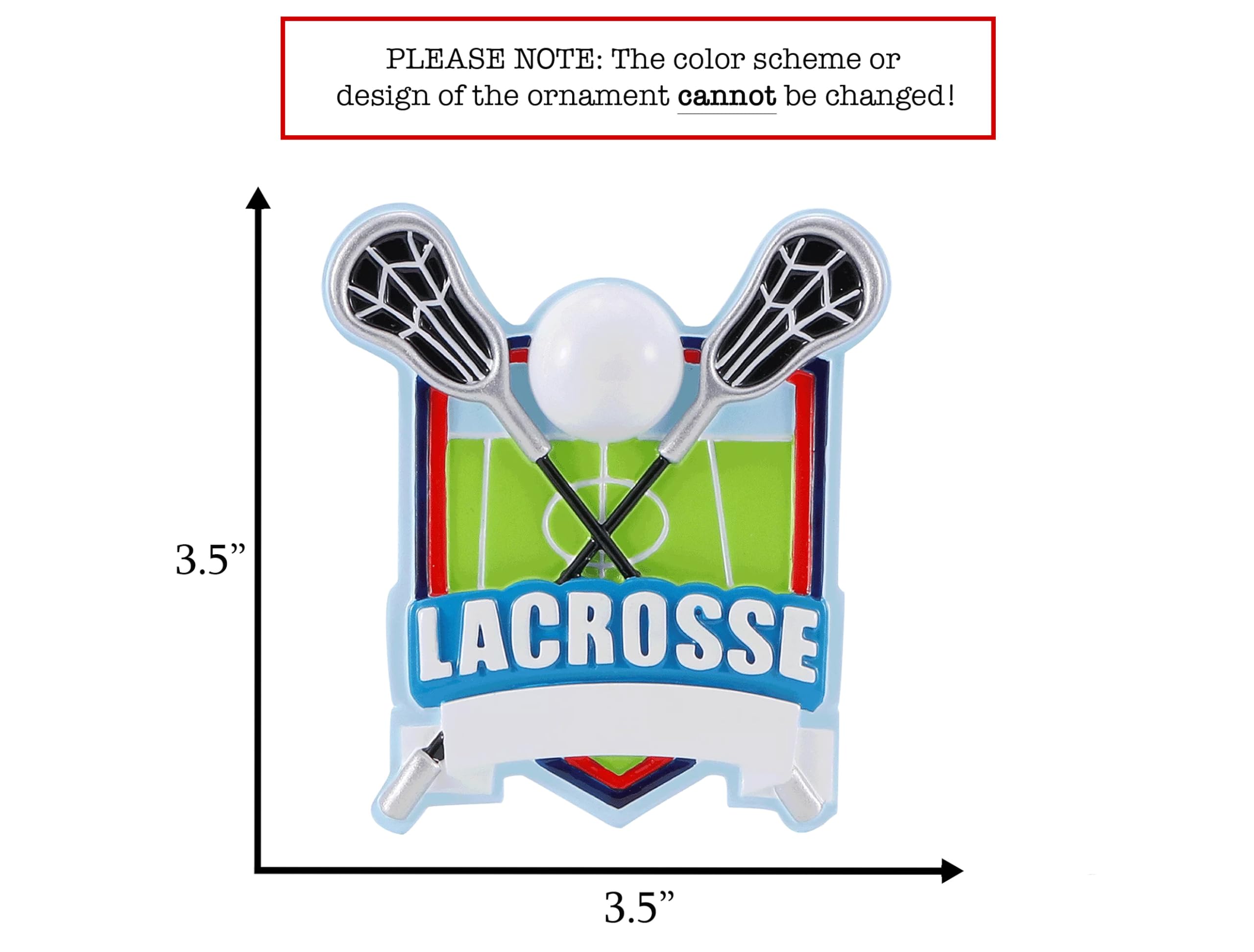 UniqXmas Personalized Lacrosse Christmas Ornament 2024 | La-Crosse Stick & Ball Xmas Tree Decoration for Girl Boy Kid | Customized Unique Keepsake Gift for LAX Player Coach Goalie | Custom Name & Year