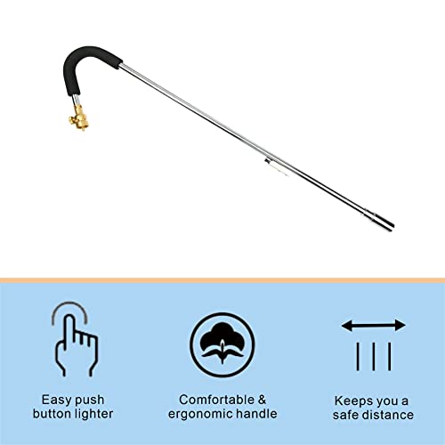 CAMPFIRE Propane Torch Weed Burner Propane Weed Torch with Turbo Trigger Push Button Igniter,Garden Torch for Weeds for Roof Asphalt,Ice Snow,Road Marking,Charcoal