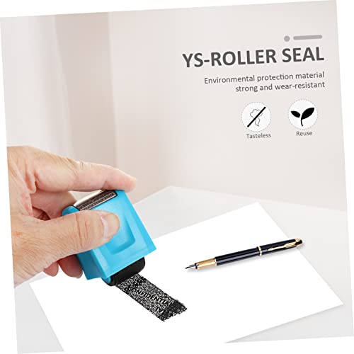 NUOBESTY 4 Pcs Seal Postage Stamps Forever id Stamp Roller Confidential Ink Stamps Identity Roller Identity Prevention Postal Stamp Privacy Hand- held Rollers Protection Plastic Material