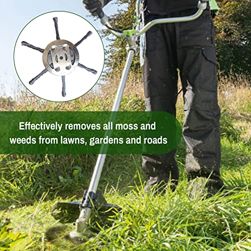 Viilich Steel Wire Grass Trimmer Heads Rounded Edge Weed Trimmer, Cutting Electric Weedeater, Lightweight Grass Trimmer Edger Lawn Tool for Yard and Garden (6 Cutter Heads)