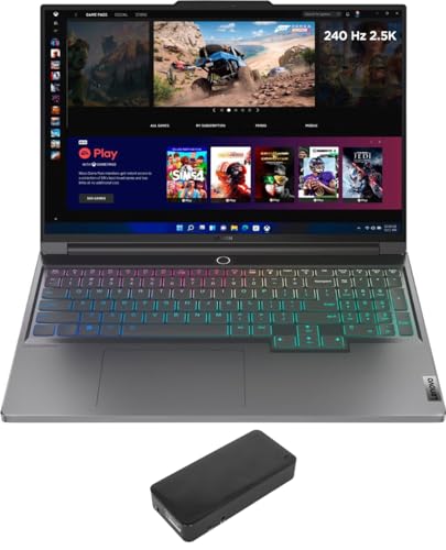 Lenovo Legion Slim 7i Gaming & Entertainment Laptop (Intel i9-13900H 14-Core, 16GB DDR5 5200MHz RAM, 2TB PCIe SSD, GeForce RTX 4070, 16.0" 240 Hz Wide QXGA (2560x1600), Win 11 Pro) with USB-C Dock