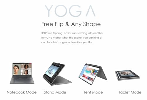 Lenovo Yoga 7I 2-in-1 16" 16:10 2.5K 400Nits Touch Laptop, Intel 12-Core i5 1240P Evo, 2X Thunderbolt 4, Wi Fi 6, Backlit KB, Fingerprint Reader, Win11 (8GB RAM | 1TB PCIe SSD)