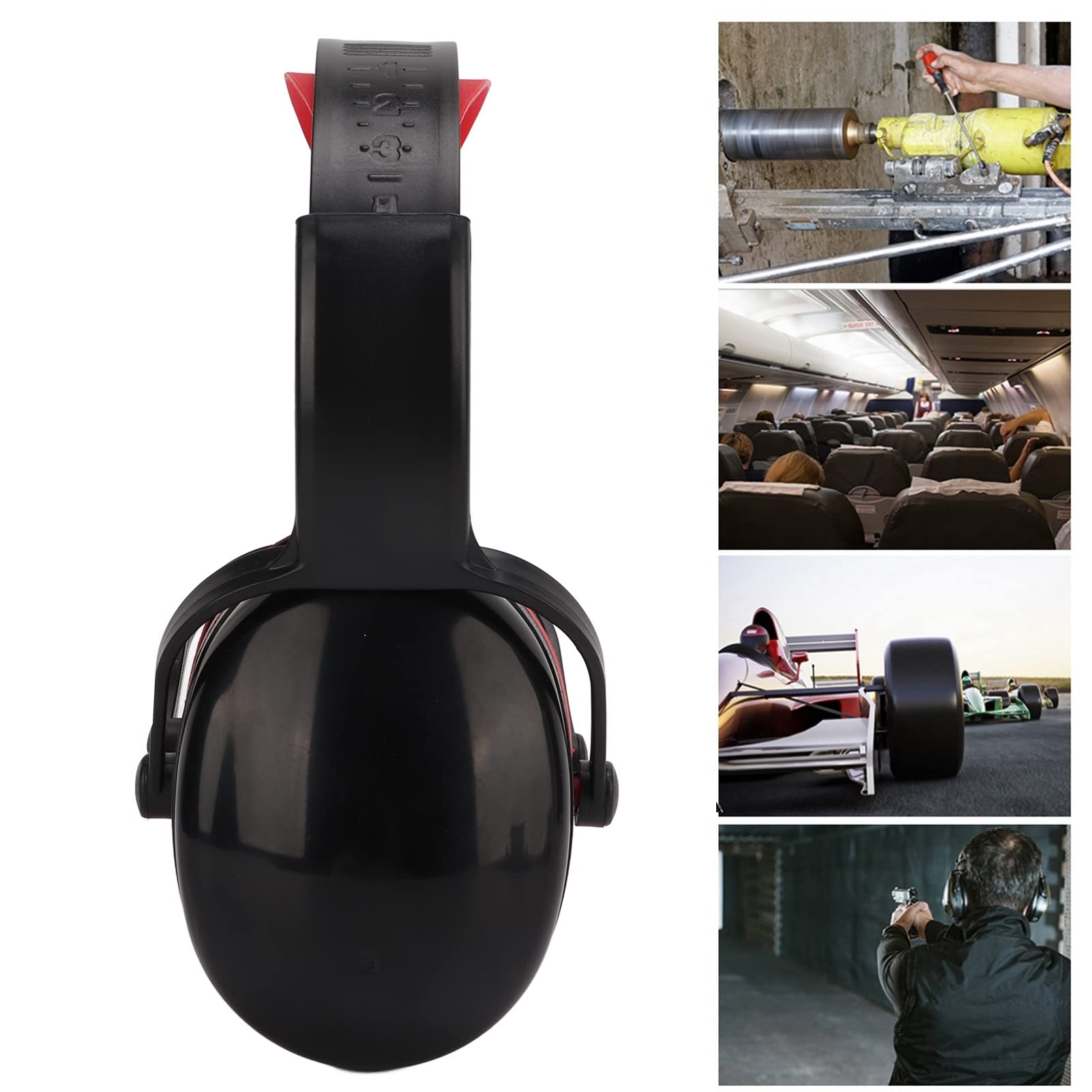 Natudeco Noise Reduction Ear Muffs Hearing Protection Earmuffs Ear Protection Defenders Headband 24dB NRR Adjustable 360° Rotating Shell for Hearing Protection