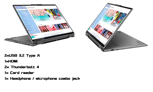 Lenovo Yoga 7I 2-in-1 16" 16:10 2.5K 400Nits Touch Laptop, Intel 12-Core i5 1240P Evo, 2X Thunderbolt 4, Wi Fi 6, Backlit KB, Fingerprint Reader, Win11 (8GB RAM | 1TB PCIe SSD)