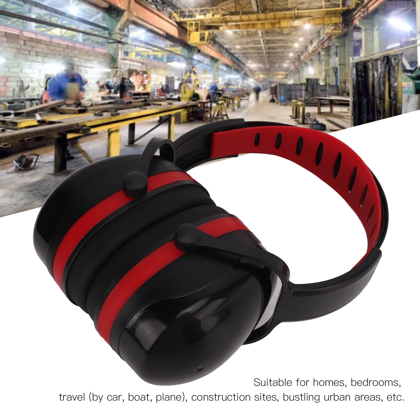 Natudeco Noise Reduction Ear Muffs Hearing Protection Earmuffs Ear Protection Defenders Headband 24dB NRR Adjustable 360° Rotating Shell for Hearing Protection