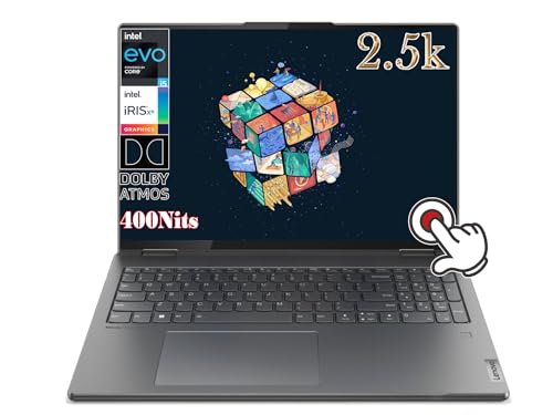 Lenovo Yoga 7I 2-in-1 16" 16:10 2.5K 400Nits Touch Laptop, Intel 12-Core i5 1240P Evo, 2X Thunderbolt 4, Wi Fi 6, Backlit KB, Fingerprint Reader, Win11 (8GB RAM | 1TB PCIe SSD)