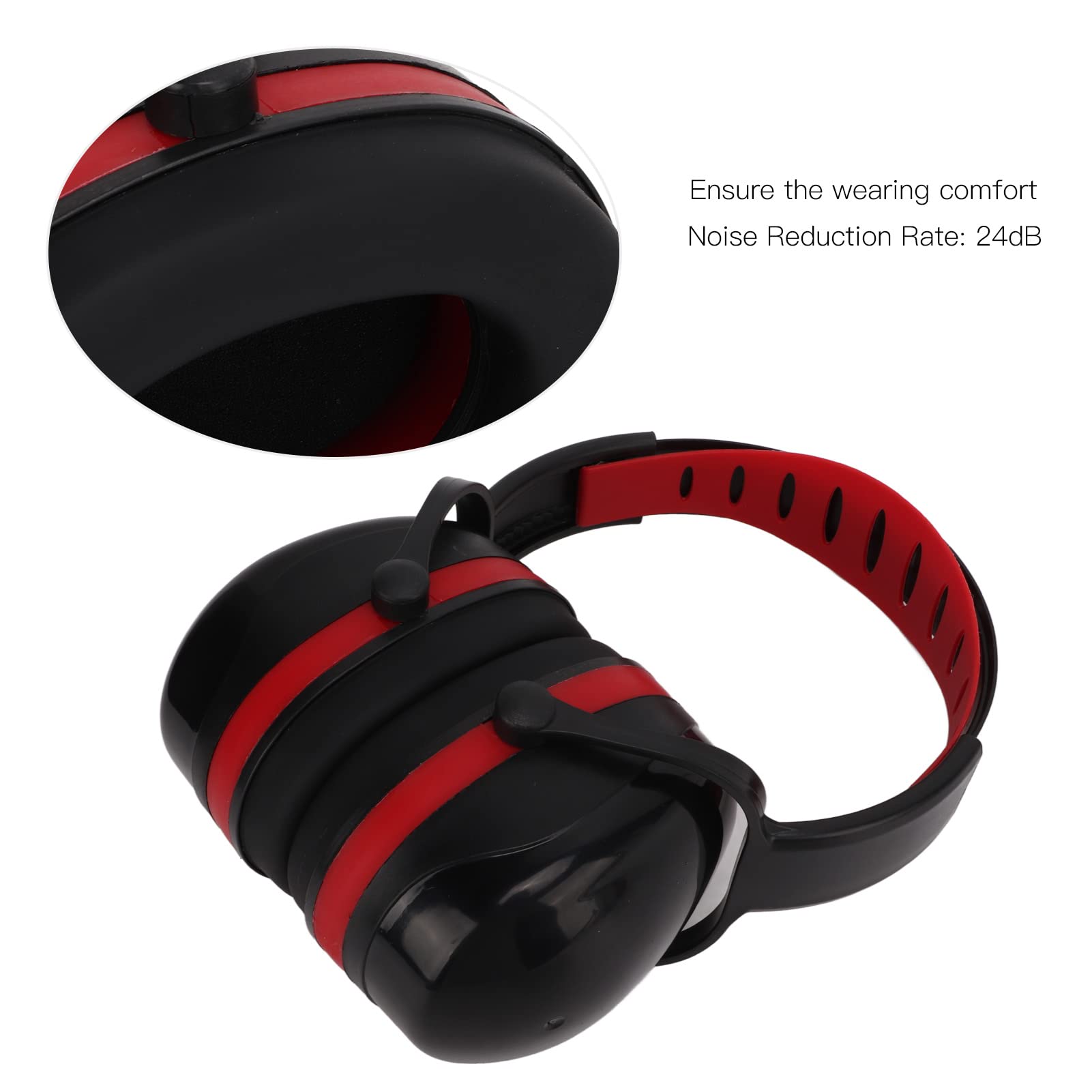 Natudeco Noise Reduction Ear Muffs Hearing Protection Earmuffs Ear Protection Defenders Headband 24dB NRR Adjustable 360° Rotating Shell for Hearing Protection