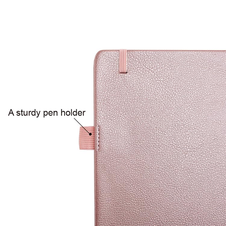 2024 Planner - Weekly Planner with Monthly Pages, 5.6" x 8.2", Vegan Leather Hardcover, Elastic Band and Pen Holder, Rose