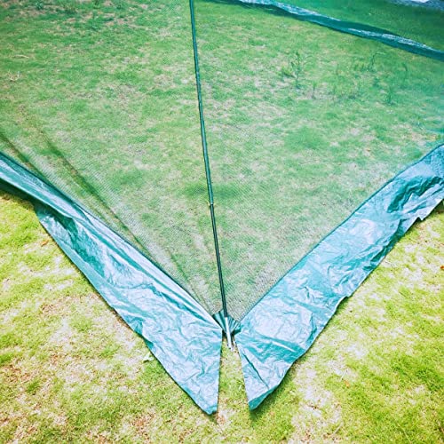 GRASOLAR Garden Pond Cover Pool Cover Protector with Net Tent Dome Net 10x8 Ft Net Prevent Fallen Leaves, Greenā¦