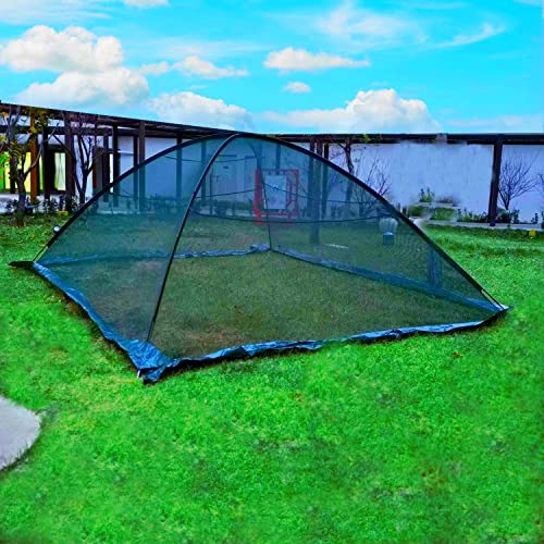 GRASOLAR Garden Pond Cover Pool Cover Protector with Net Tent Dome Net 10x8 Ft Net Prevent Fallen Leaves, Greenā¦