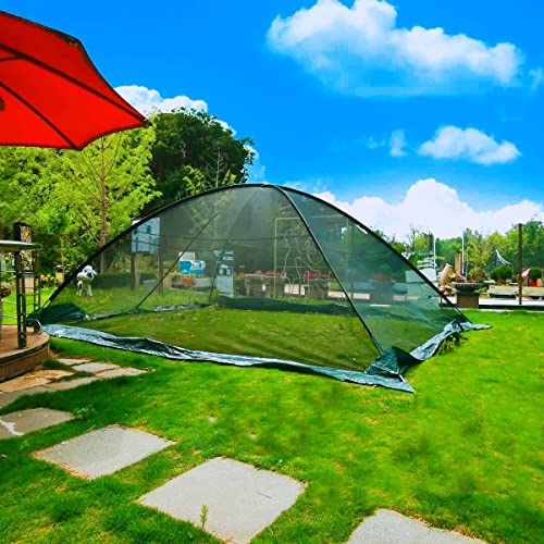 GRASOLAR Garden Pond Cover Pool Cover Protector with Net Tent Dome Net 10x8 Ft Net Prevent Fallen Leaves, Greenā¦