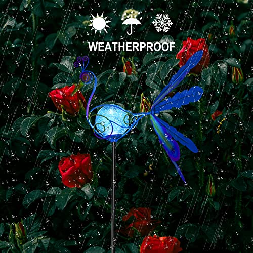 YJFWAL Peacock Solar Garden Lights Peacock Decor Garden Waterproof Peacock Solar Stake Lights Solar Pathway Lights for Patio, Halloween Decor, Lawn Decor