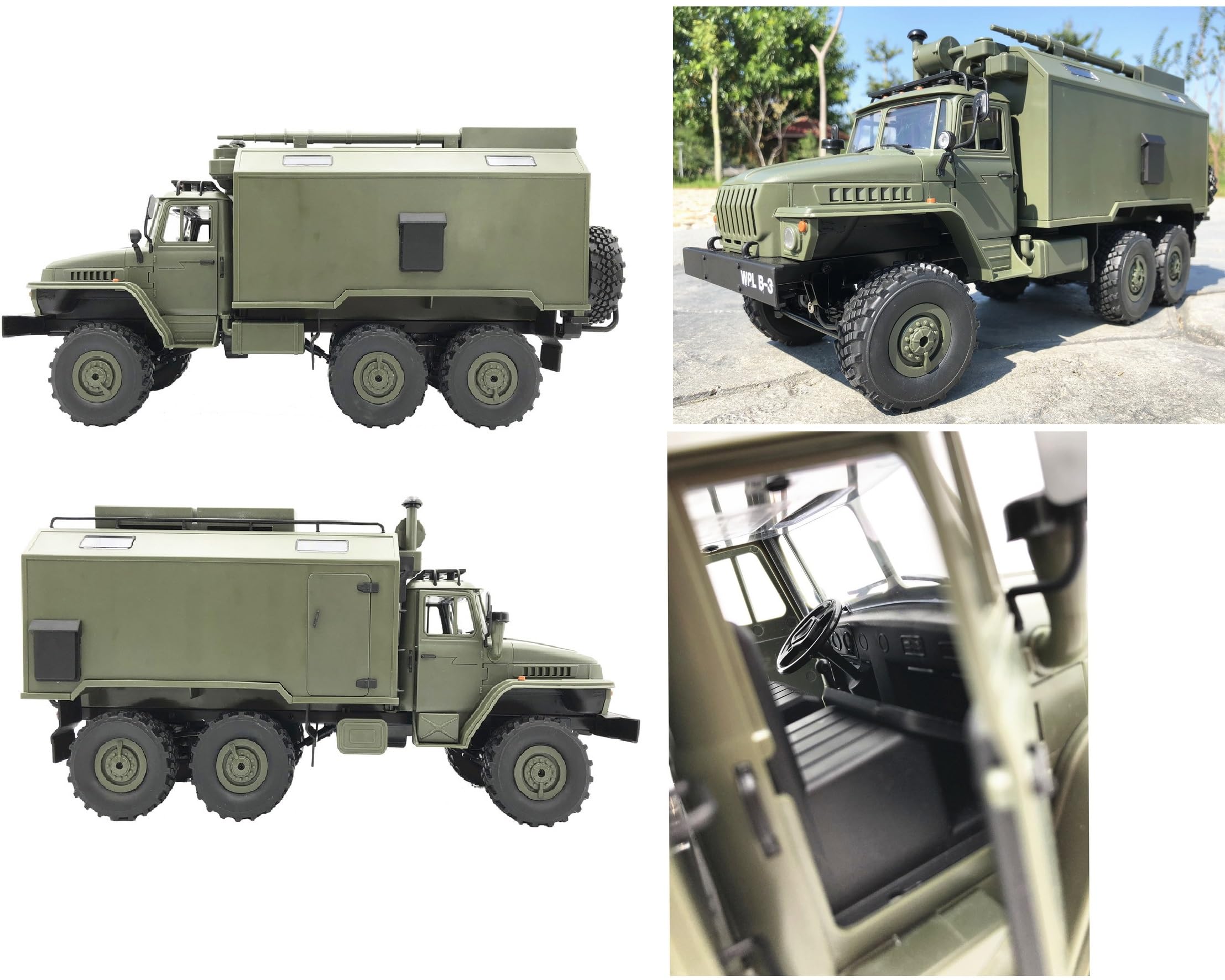 Simulation Rc Military Truck Remote Control RTR 2.4G All-Terrain RC Truck Car 6WD Off-Road Crawler 1:16