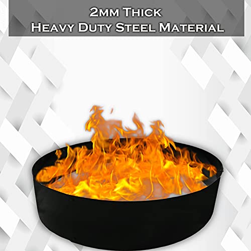 FEBTECH fire Rings for Outdoors Heavy Duty β fire Pit Ring 60 inch β Fire Pit Insert Round DIY fire Pit Liner - Above or In-Ground fire Ring for Outdoor Garden Patio Camping Bonfire
