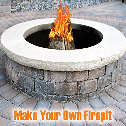 FEBTECH fire Rings for Outdoors Heavy Duty β fire Pit Ring 60 inch β Fire Pit Insert Round DIY fire Pit Liner - Above or In-Ground fire Ring for Outdoor Garden Patio Camping Bonfire