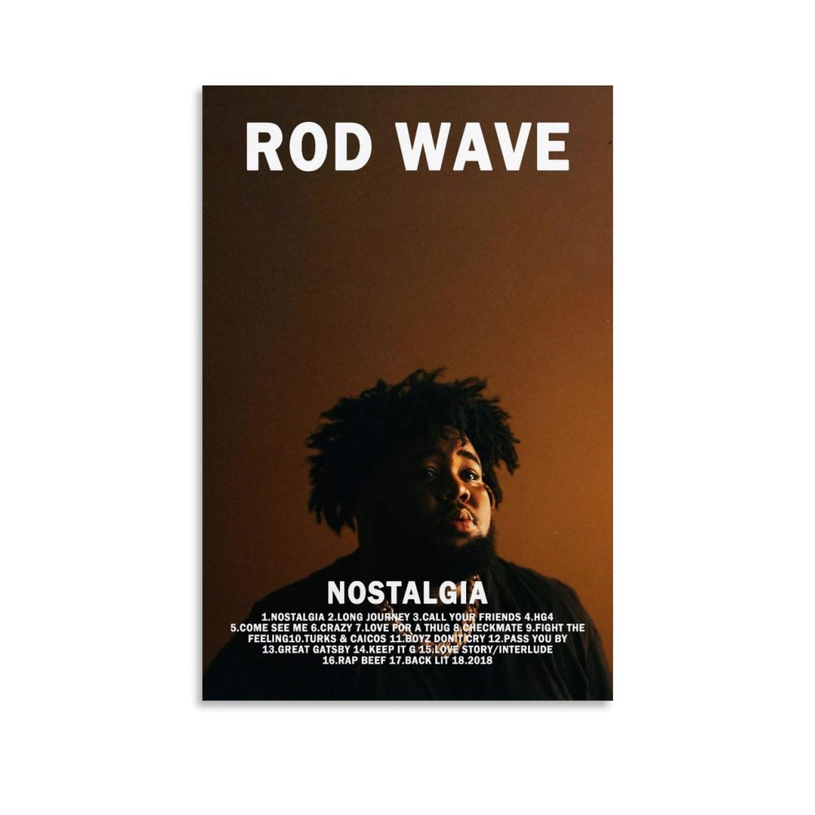 Rod Poster Wave Nostalgia Music Album Cover Canvas Art Poster And Wall Art Hanging Decor for Modern Family Corridor Posters 12x18inch(30x45cm)