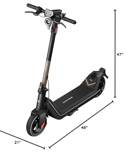 NIU Electric Scooter for Adults - KQi3 Pro with 350W Power, 31 Miles Long Range, Max Speed 20MPH, Wider Deck, Triple Braking System, 9.5'' Tubeless Fat Tires, Portable & Folding, UL Certified