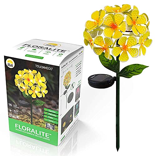 Touch Of ECO Solar LED Metal Flower Stake Light - Perfect for Your Garden, Patio, Walkway, or Outdoor Living Area - Includes 1 Flower Light