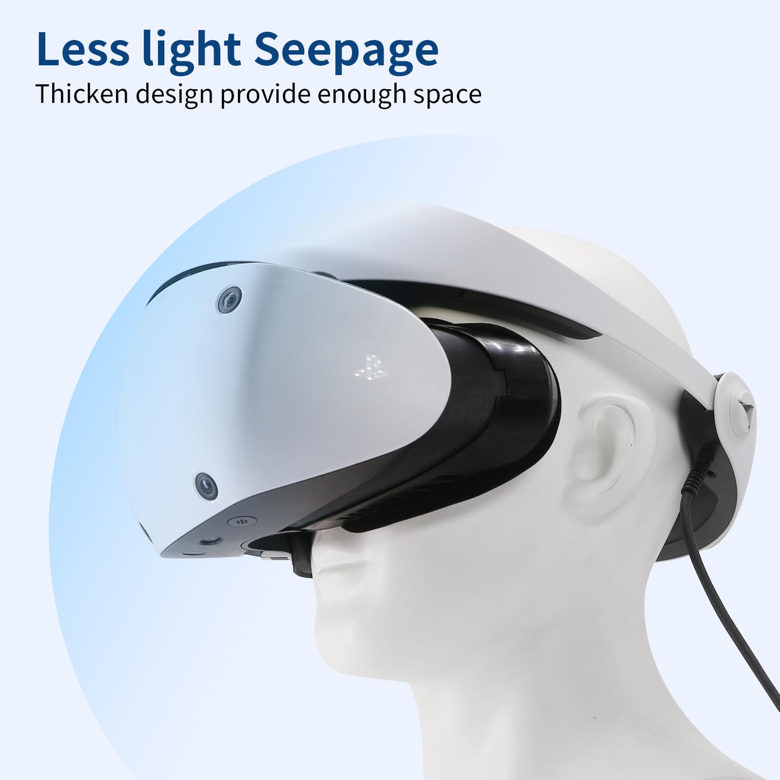 VR Face Pad for PlayStation VR2, PSVR2 Fitness Facial Interface Cushion Pad, PSVR2 Face Pad Replacement, Breathable Holes Leather Foam Cushion, Anti-fogging Sweat-Proof Cover Accessories Set